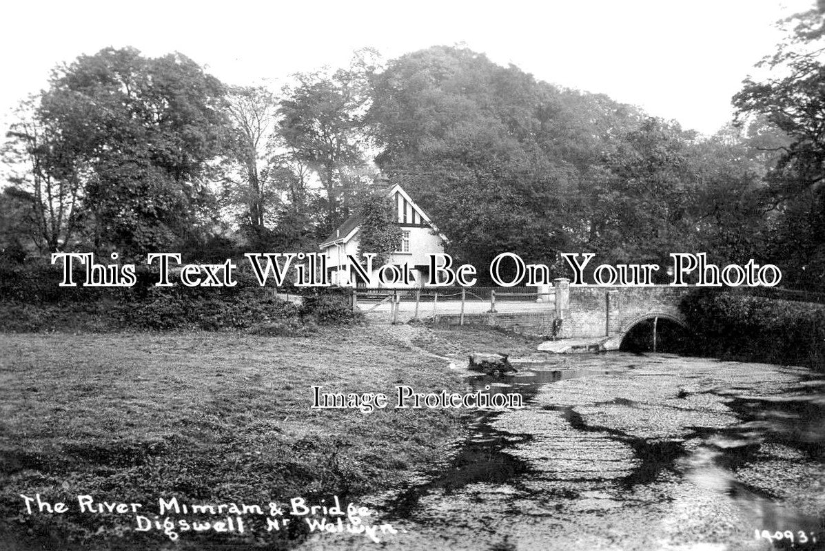 HF 870 - The River Mimram & Bridge, Digswell, Hertfordshire – JB Archive