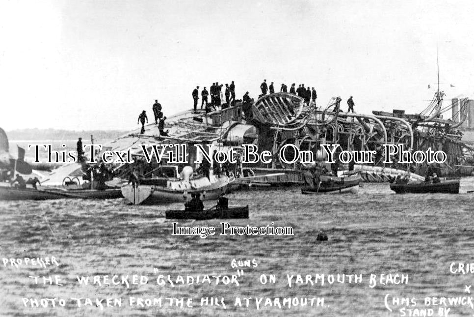 IO 661 - Wreck Of HMS Gladiator, Yarmouth, Isle Of Wight 1908 – JB Archive