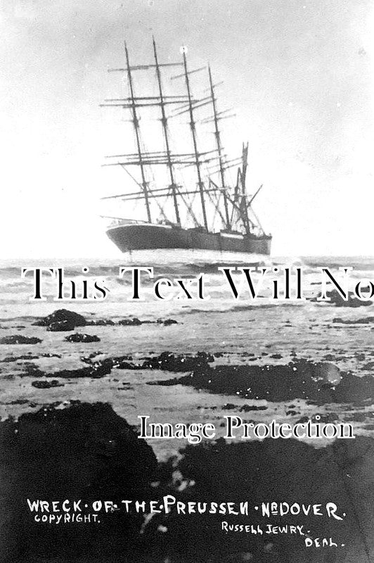 KE 1949 - Wreck Of The Preussen Near Dover, Kent 1910 – JB Archive