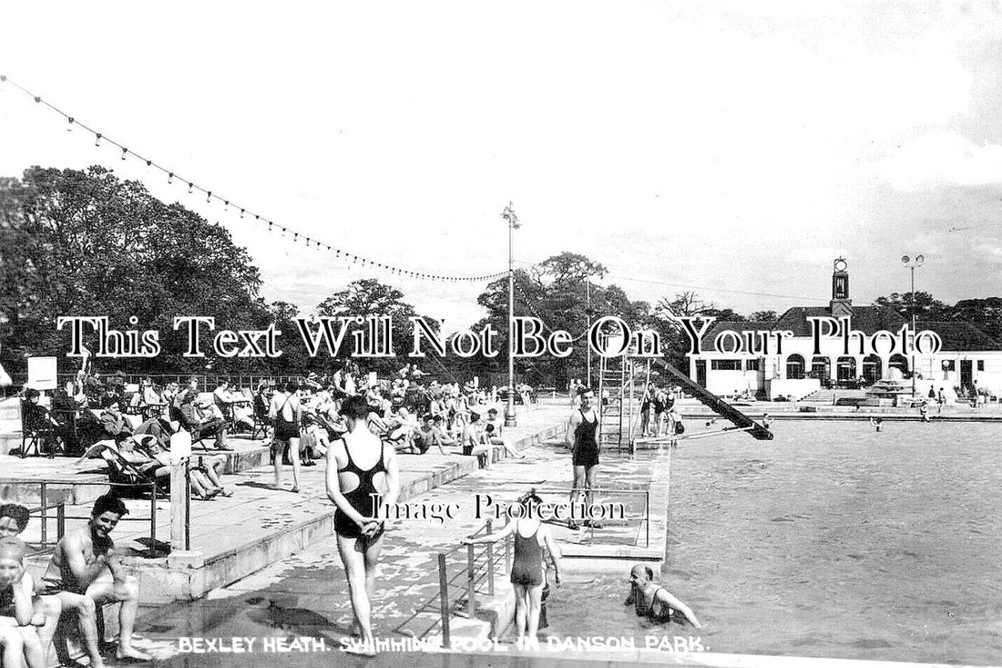 KE 3828 - Bexley Heath Swimming Pool, Danson Park, Bexley Heath, Kent ...