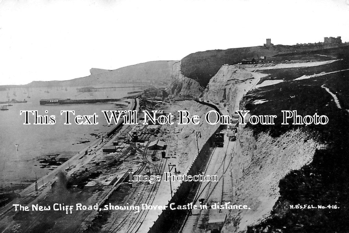 KE 4749 - The New Cliff Road, Dover Castle, Kent c1912 – JB Archive