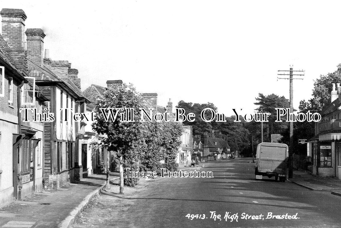 KE 4785 - The High Street, Brasted, Kent c1950 – JB Archive
