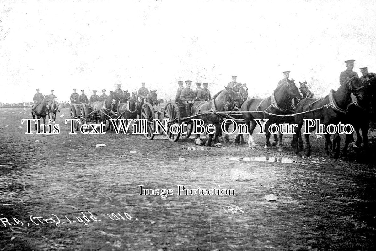 KE 5144 - Royal Artillery Territorials, Lydd Military Camp, Kent c1910 ...