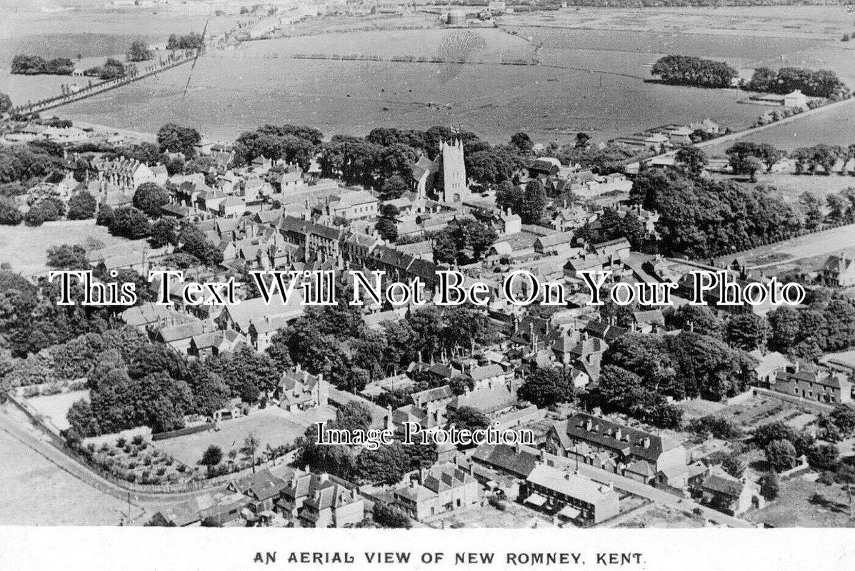 KE 5334 - Aerial View Of New Romney, Kent – JB Archive