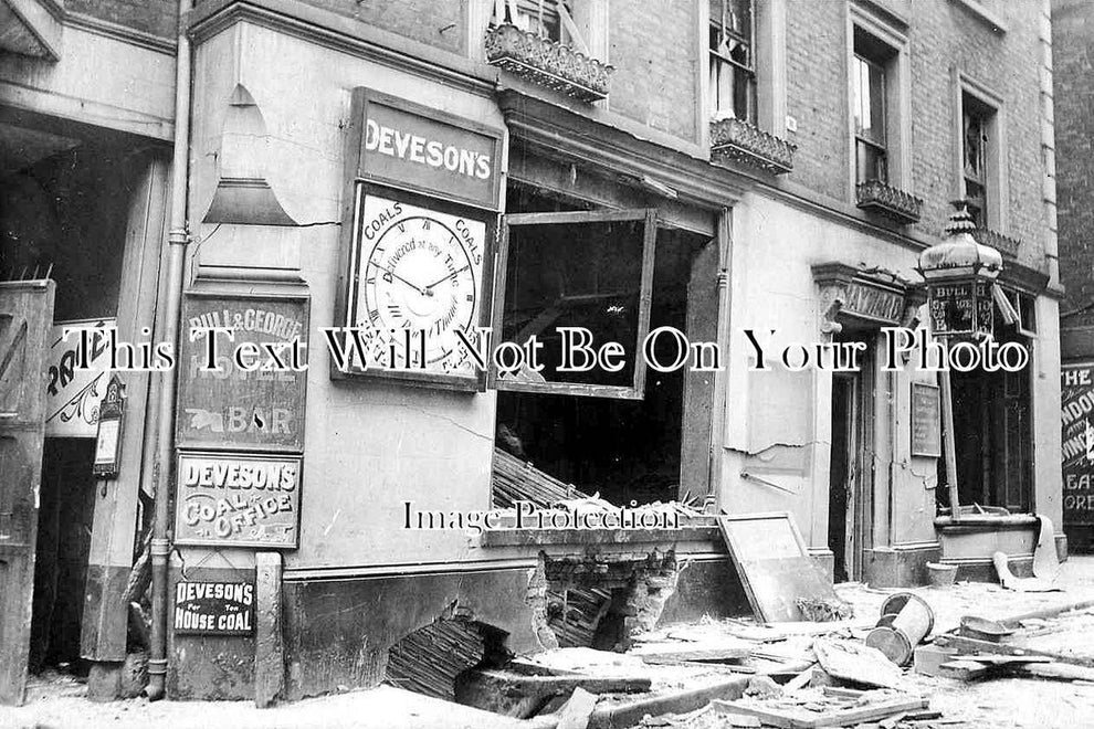KE 5978 - Zeppelin Raid, Bull & George Hotel, Ramsgate, Kent 1915 WW1 ...