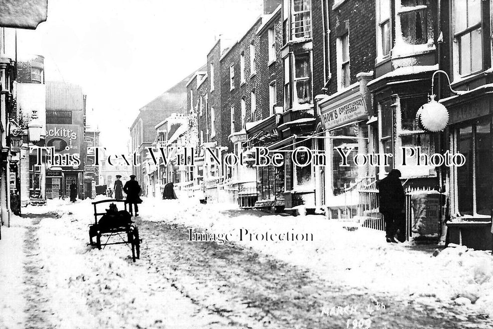 KE 6088 - Snow In Ramsgate High Street, Kent 1909 – JB Archive