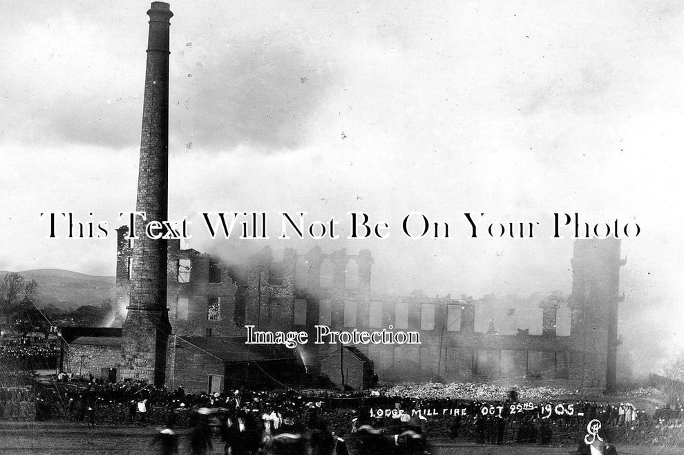 LA 1255 -Lodge Mill Fire, Burnley, Lancashire 1905 – JB Archive