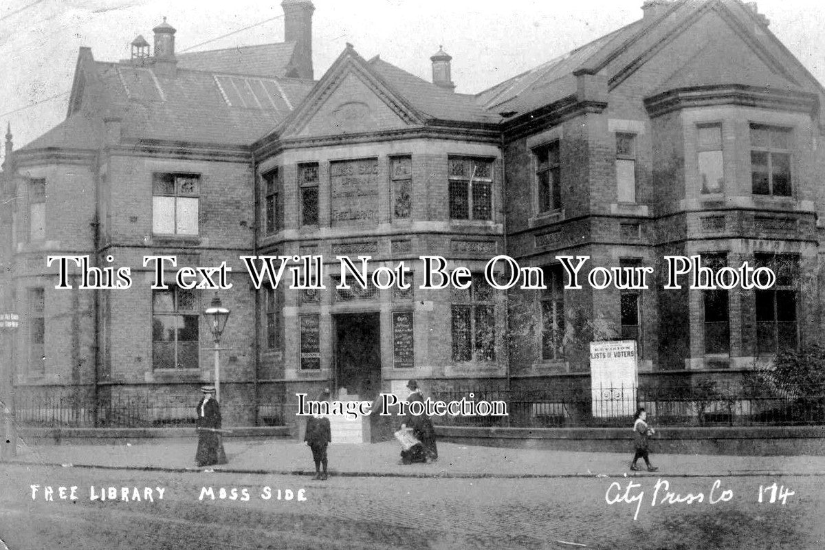 LA 1409 - Free Library, Moss Side, Manchester, Lancashire – JB Archive