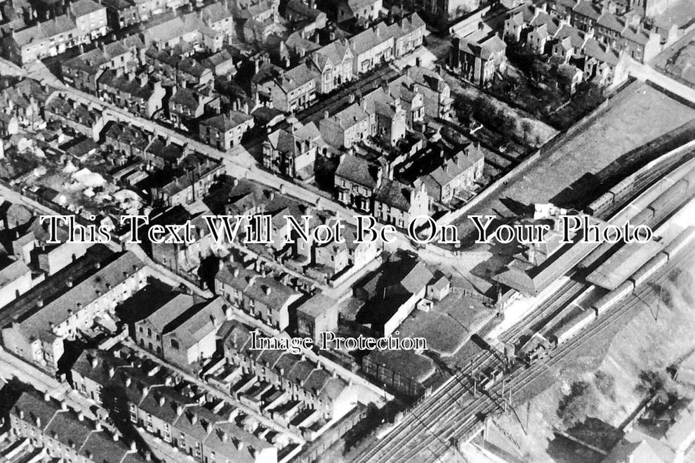 LA 1452 - Tyldesley Railway Station From The Air, Lancashire – JB Archive