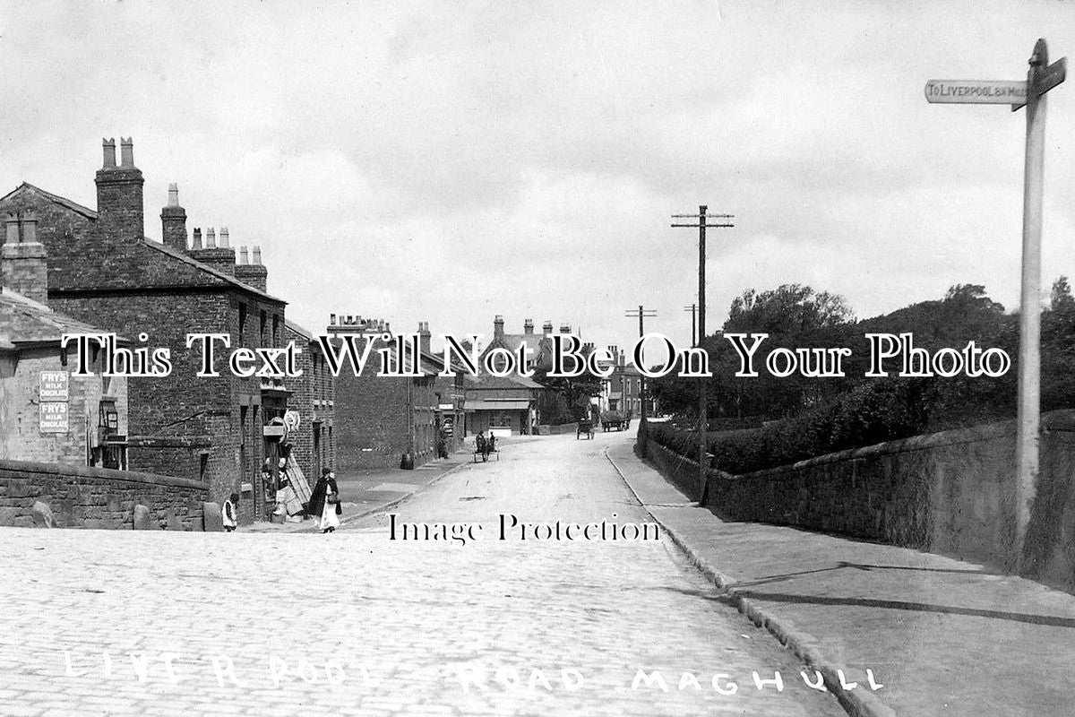 LA 1593 - Liverpool Road, Maghull, Lancashire c1909 – JB Archive