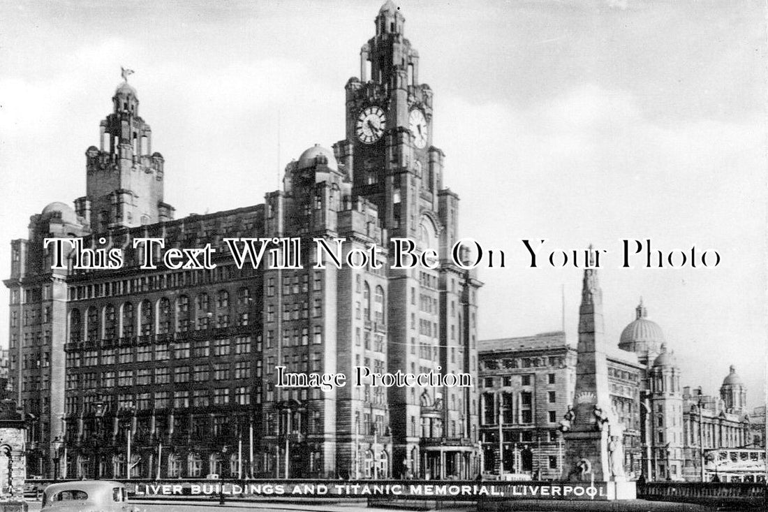 LA 1836 - Liver Buildings & Titanic Memorial, Liverpool, Lancashire ...