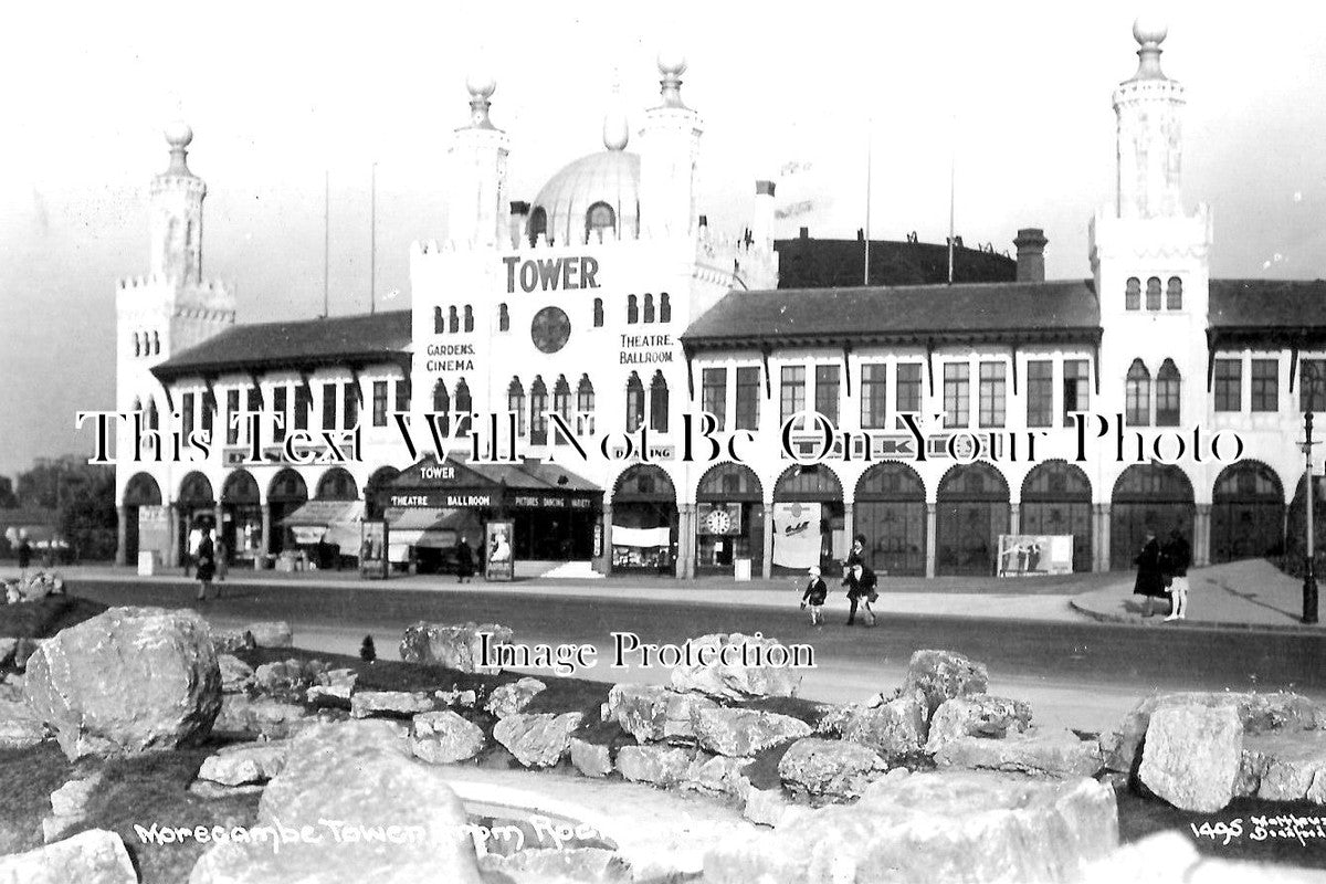 LA 2012 - Morecambe Tower From Rock Gardens, Lancashire c1930 – JB Archive