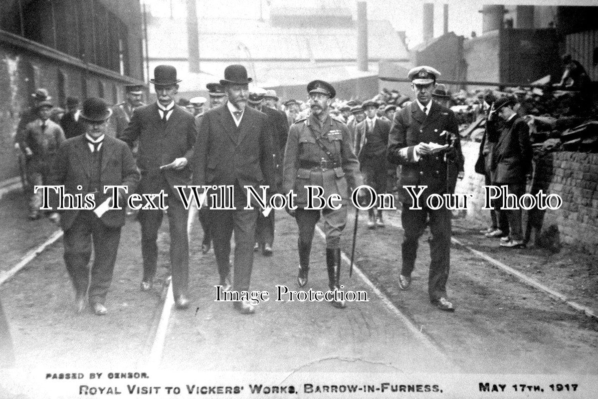 LA 2031 - Visit Of King George V To Vickers, Barrow, Lancashire 1917 ...