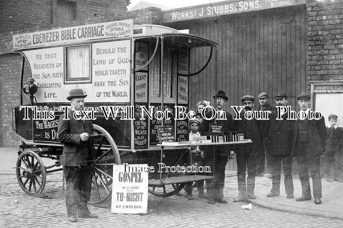 LA 256 - Ebenezer Bible Carriage, Liverpool, Lancashire c1919 – JB Archive