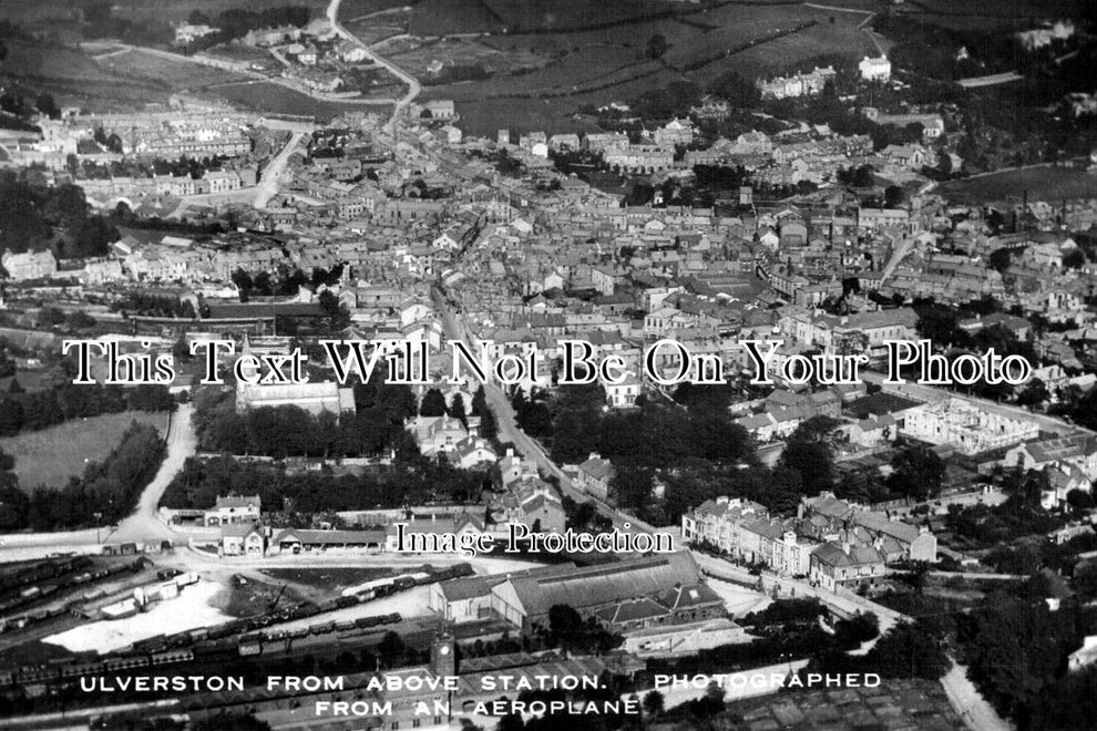 LA 453 - Aerial View Of Ulverston Railway Station, Lancashire – JB Archive