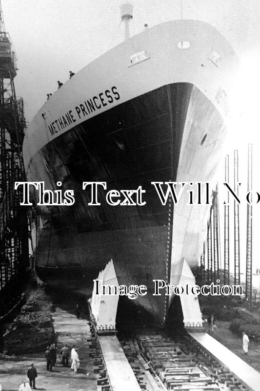 LA 4646 - The Methane Princess Ship Launch, Barrow, Lancashire 1963 ...