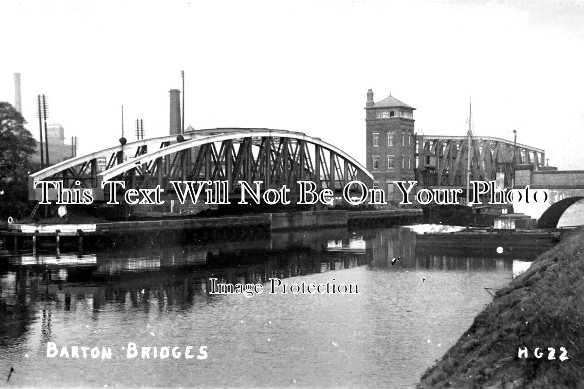 LA 4805 - Barton Swing Bridges, Eccles, Manchester, Lancashire c1921 ...