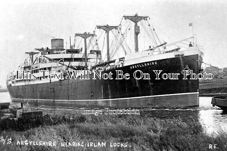 LA 5896 - SS Argyllshire Ship Near Irlam Locks, Manchester Ship Canal ...
