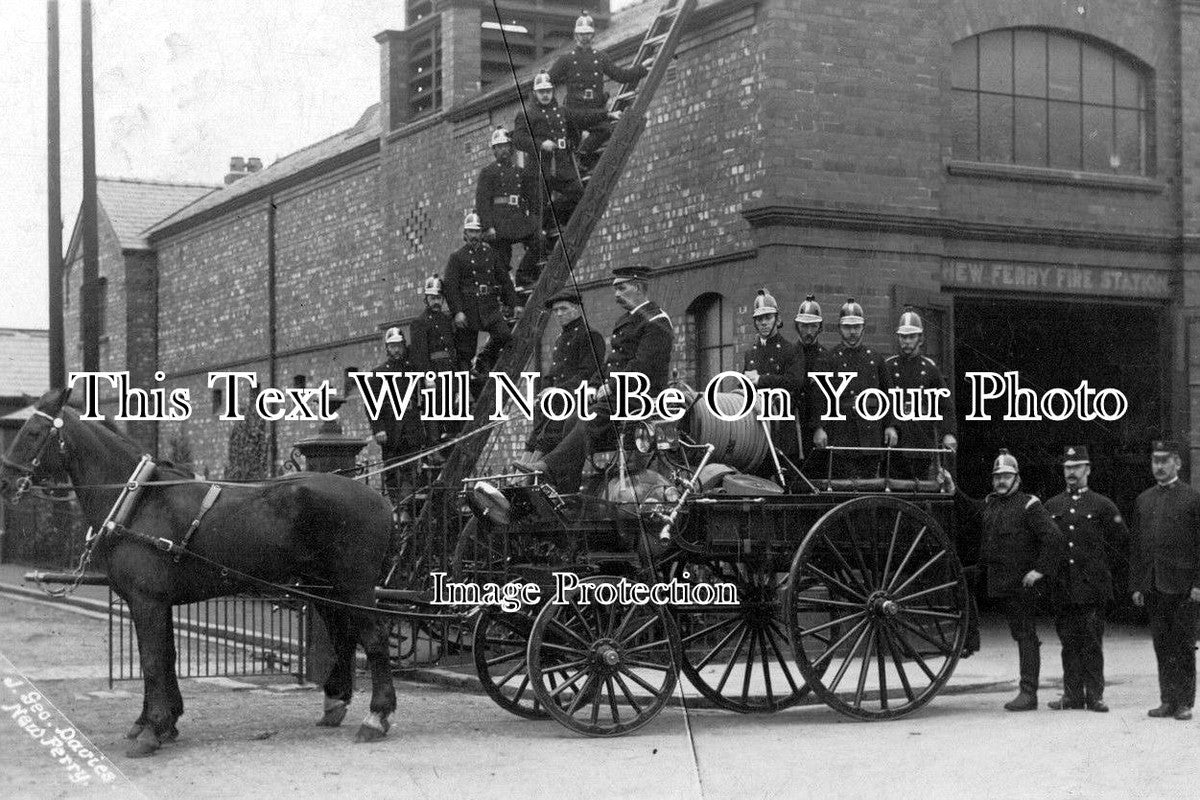 LA 652 - New Ferry Fire Station, Birkenhead, Lancashire c1912 – JB Archive