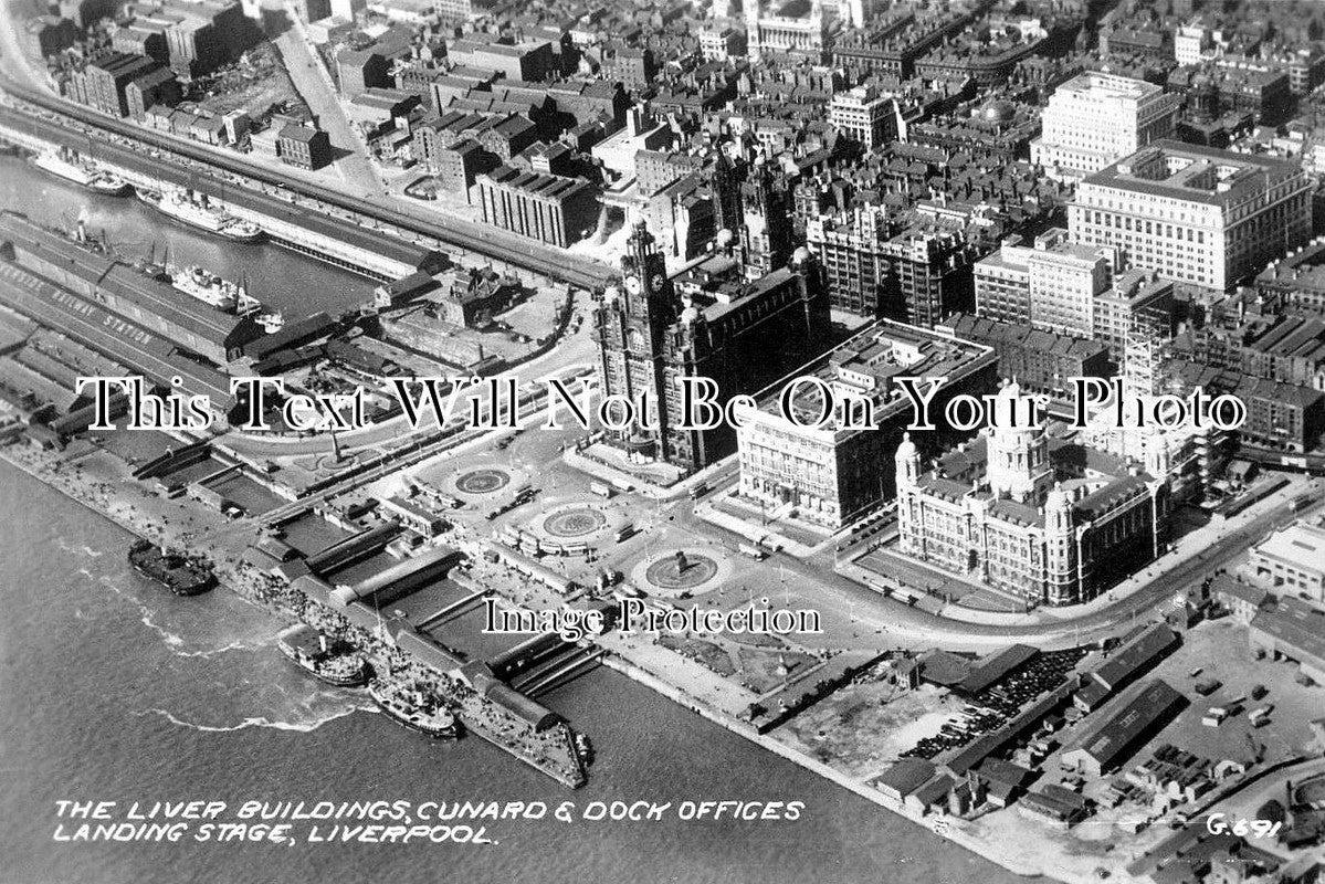 LA 7028 - The Liver Buildings & Cunard Dock Offices, Liverpool – JB Archive