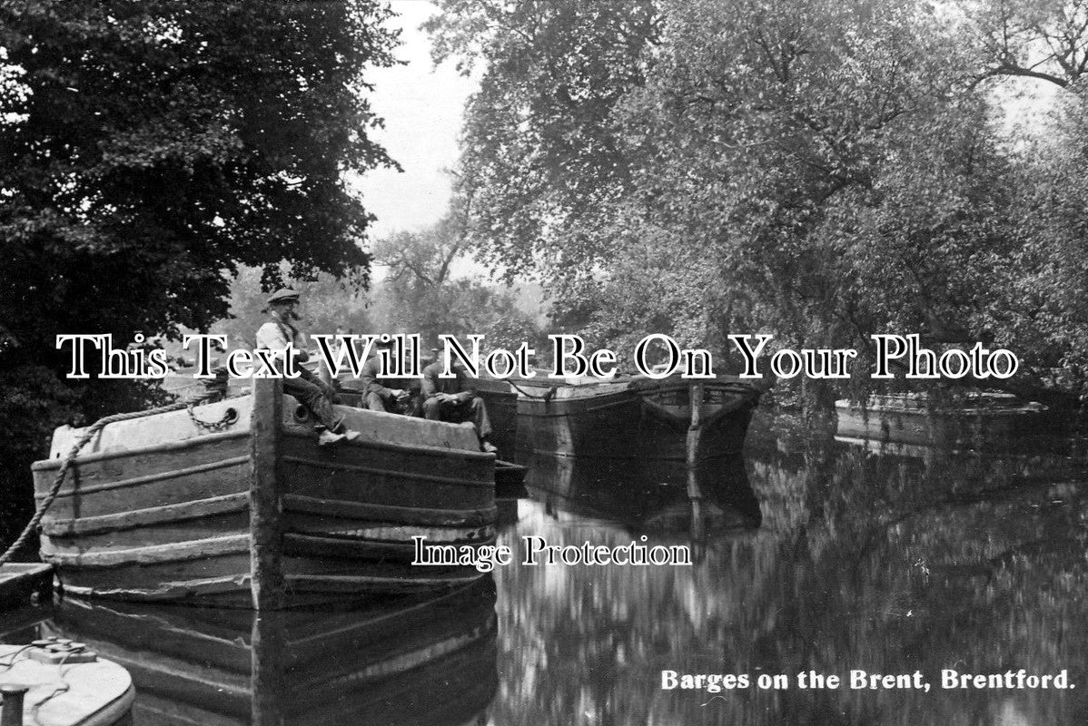 LO 1607 - Barges On The Brent, Brentford, Hounslow, London c1910 – JB ...