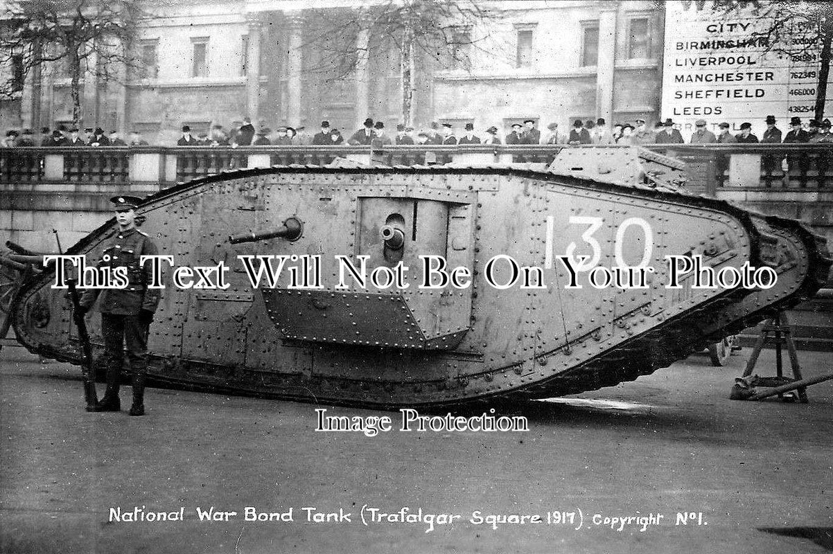 LO 193 - WW1 Tank War Bond, Trafalgar Square, London 1917 – JB Archive