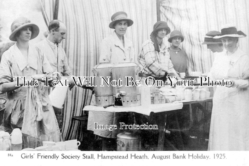 LO 2262 - Hampstead Heath Girls Friendly Society Stall, London c1925 ...