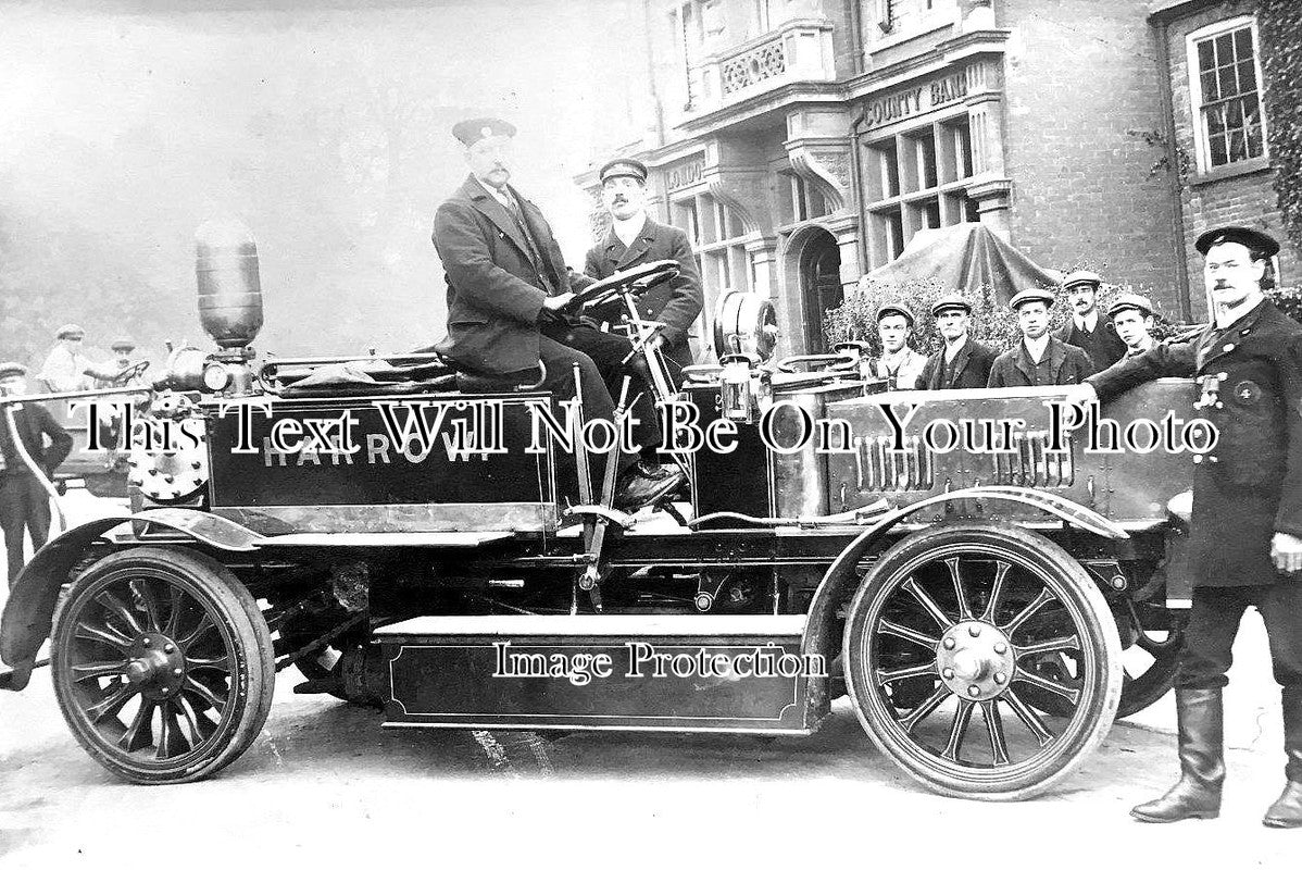 LO 2468 - Harrow New Fire Engine Outside London County Bank – JB Archive