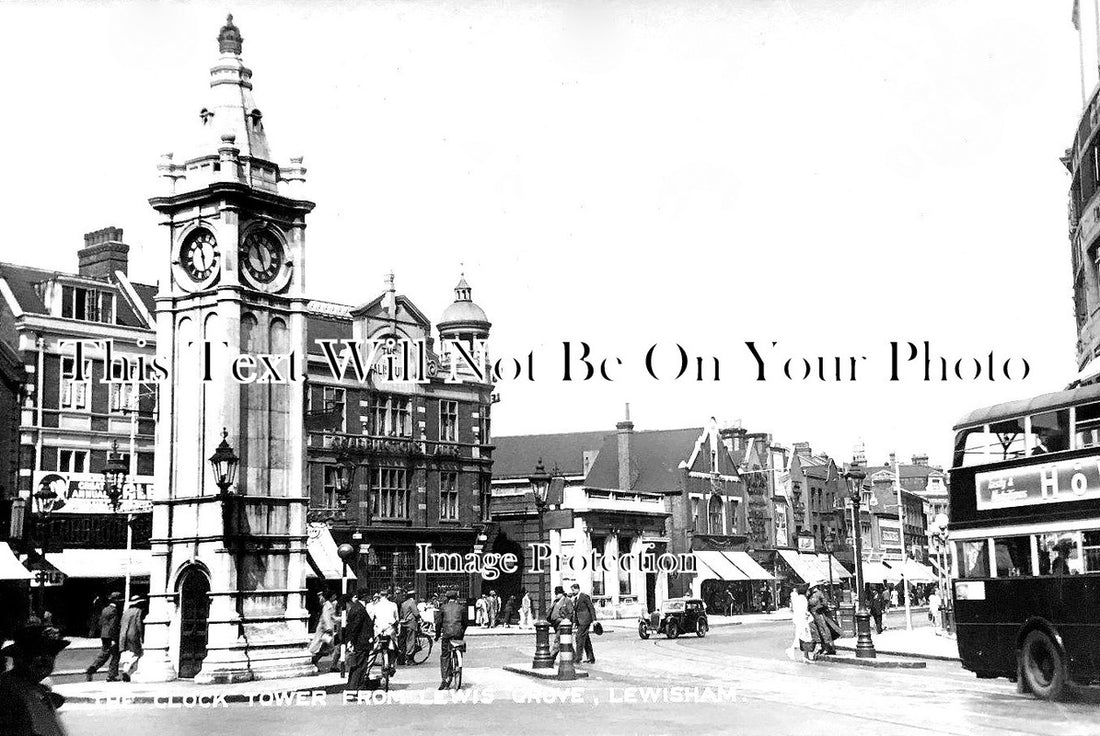 LO 2561 - The Clock Tower From Lewis Grove, Lewisham, London – JB Archive