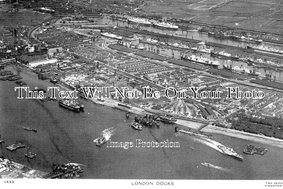 LO 2696 - London Docks Aerial View – JB Archive