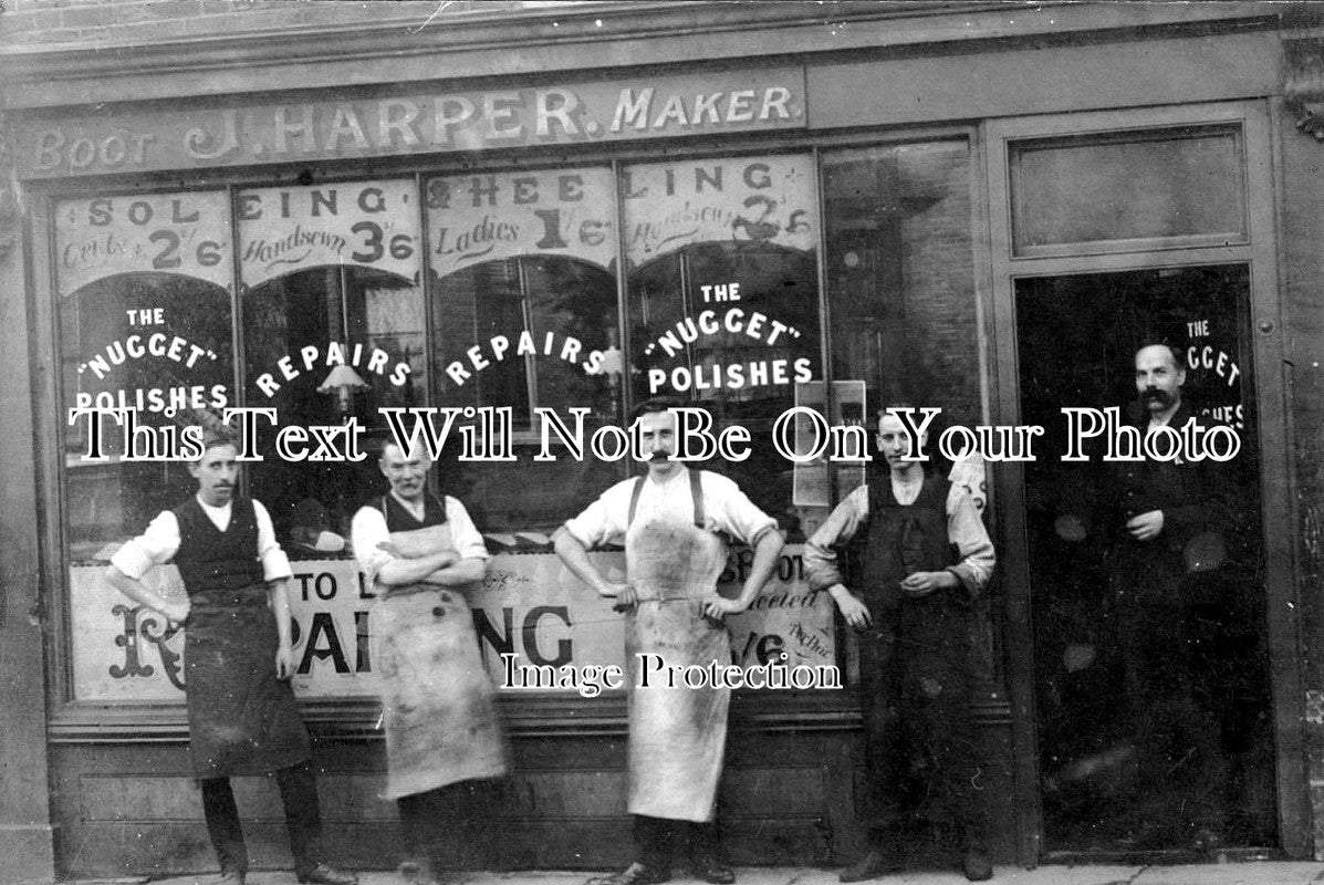 LO 2894 - Boot Maker Shop Front, Hammersmith, London c1906 – JB Archive