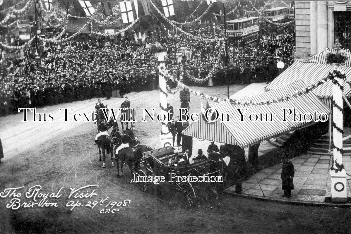 LO 3123 - The Royal Visit, Royal Carriage, Brixton, London 1908 – JB ...