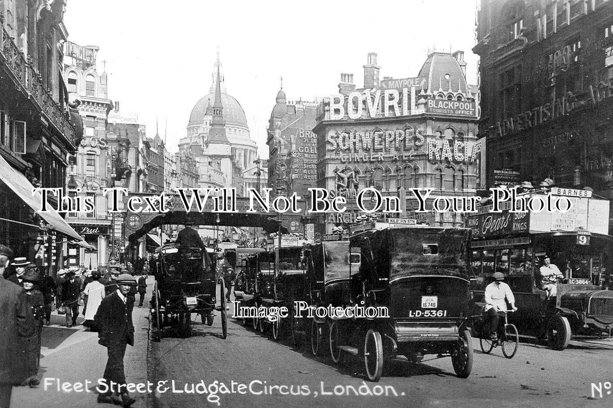 LO 4667 - Fleet Street & Ludgate Circus, London c1914 – JB Archive
