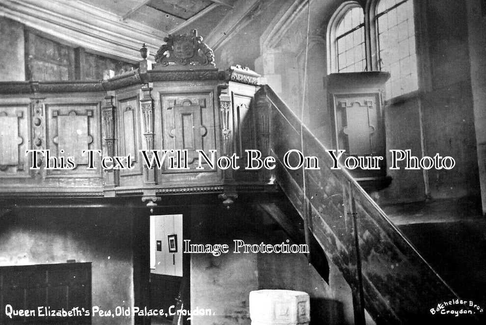 LO 4889 - Queen Elizabeths Pew, Old Palace, Croydon, London – JB Archive