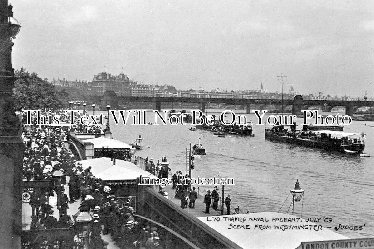 LO 6333 - River Thames Naval Pageant, Westminster, London 1909 – JB Archive