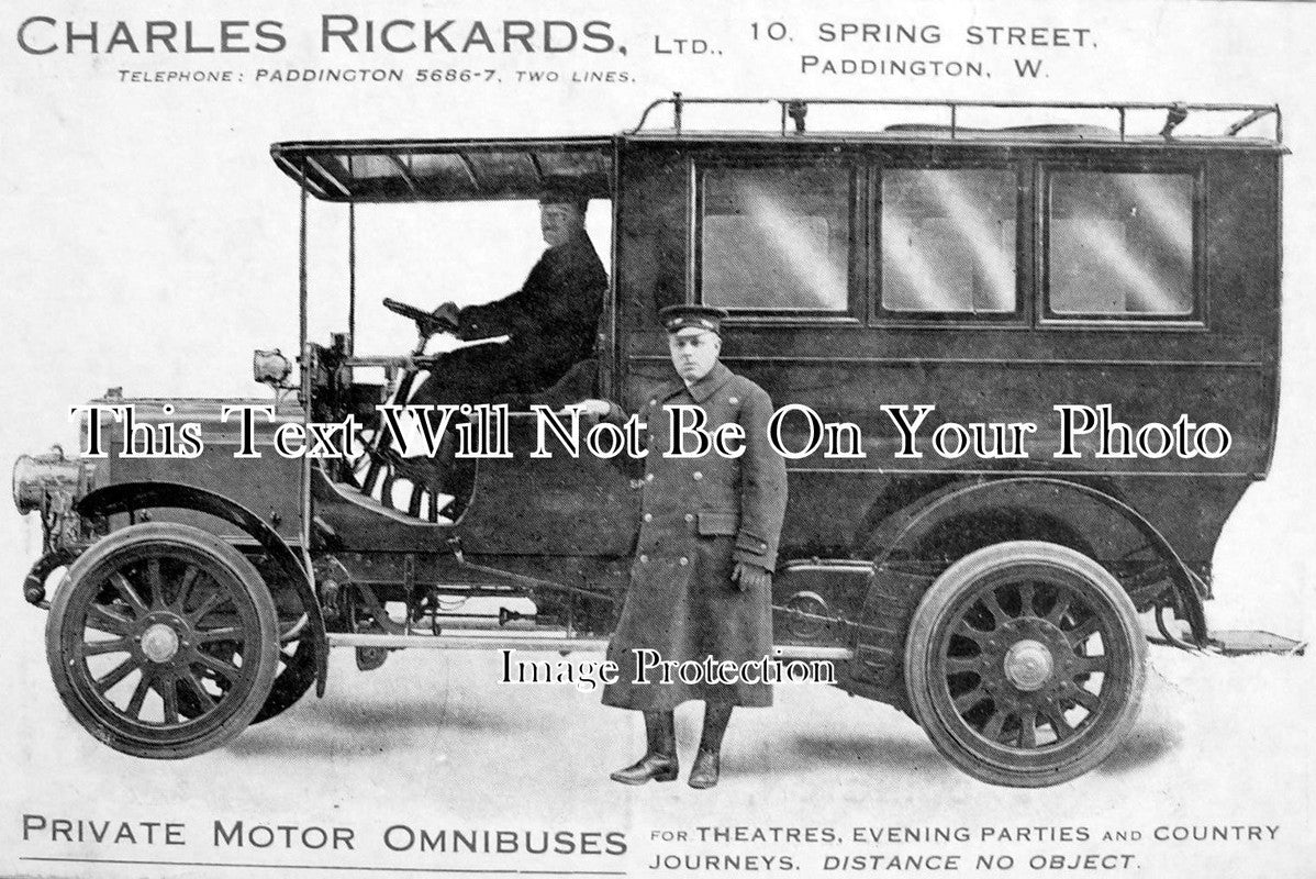 LO 984 - Charles Rickards Private Motor Omnibus, Paddington, London ...