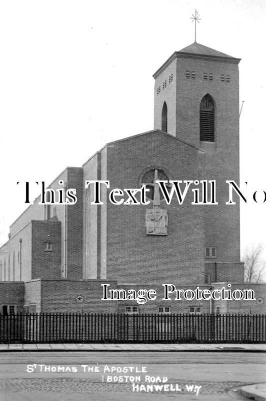 MI 1243 - St Thomas The Apostle Church, Boston Road, Hanwell, Middlese ...