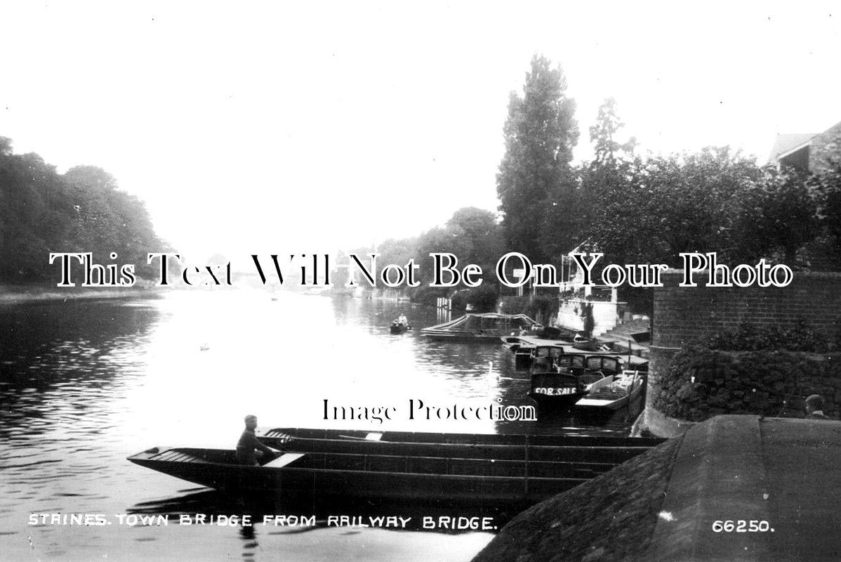 MI 1880 - Staines Town Bridge From Railway Bridge, Middlesex – JB Archive