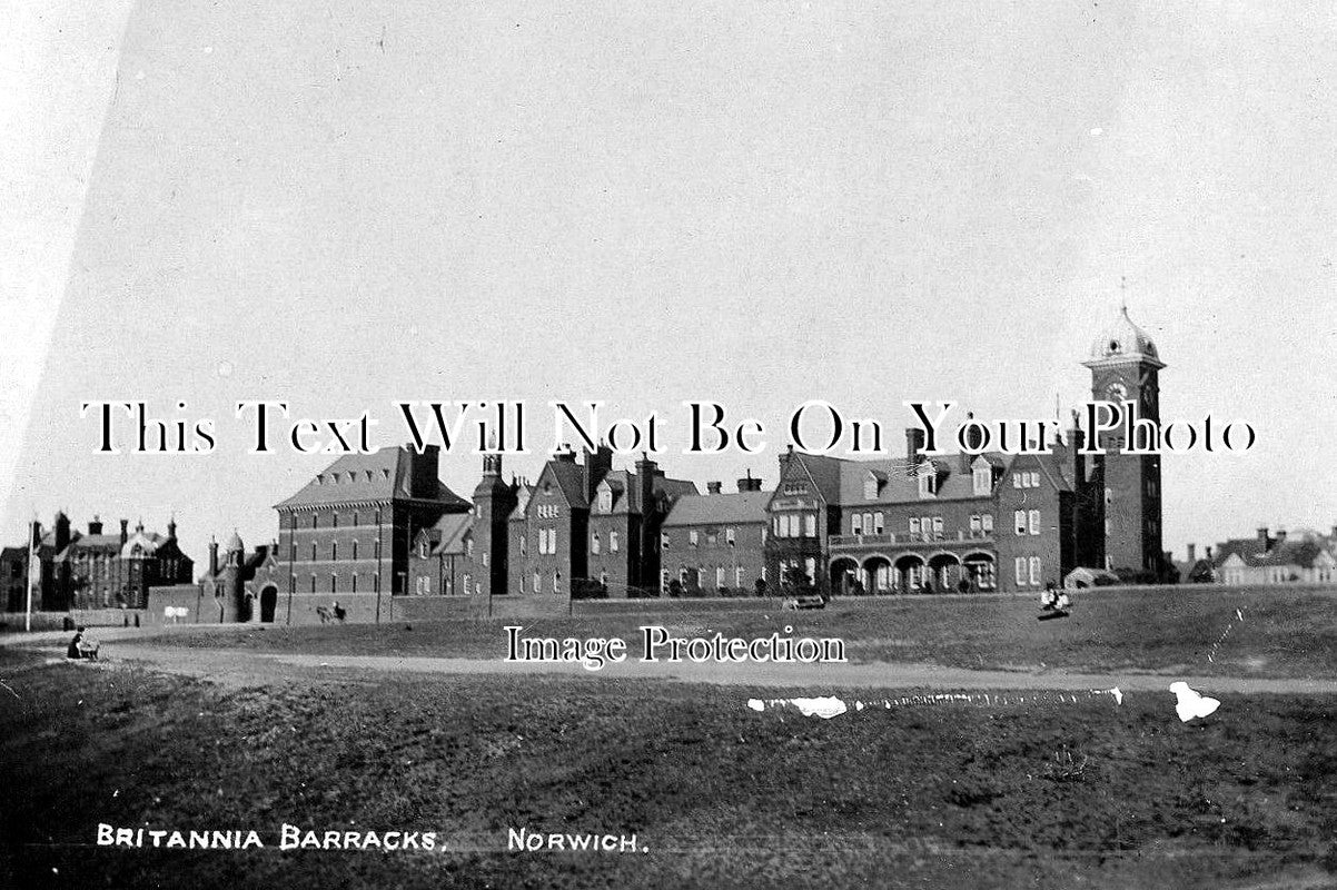 NF 1020 - Britannia Military Barracks, Norwich, Norfolk c1910 – JB Archive