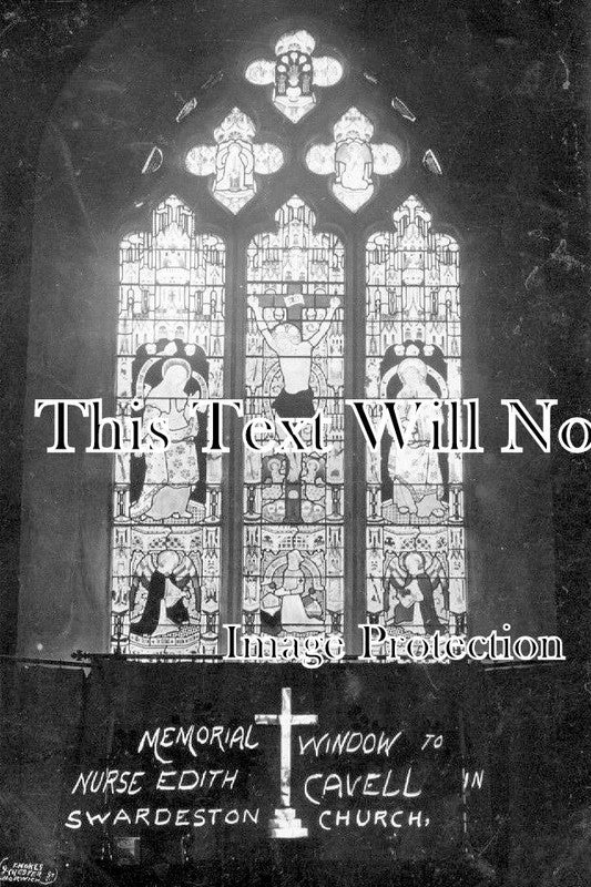 NF 1476 - Memorial Window To Nurse Edith Cavell, Swardeston Church, No ...
