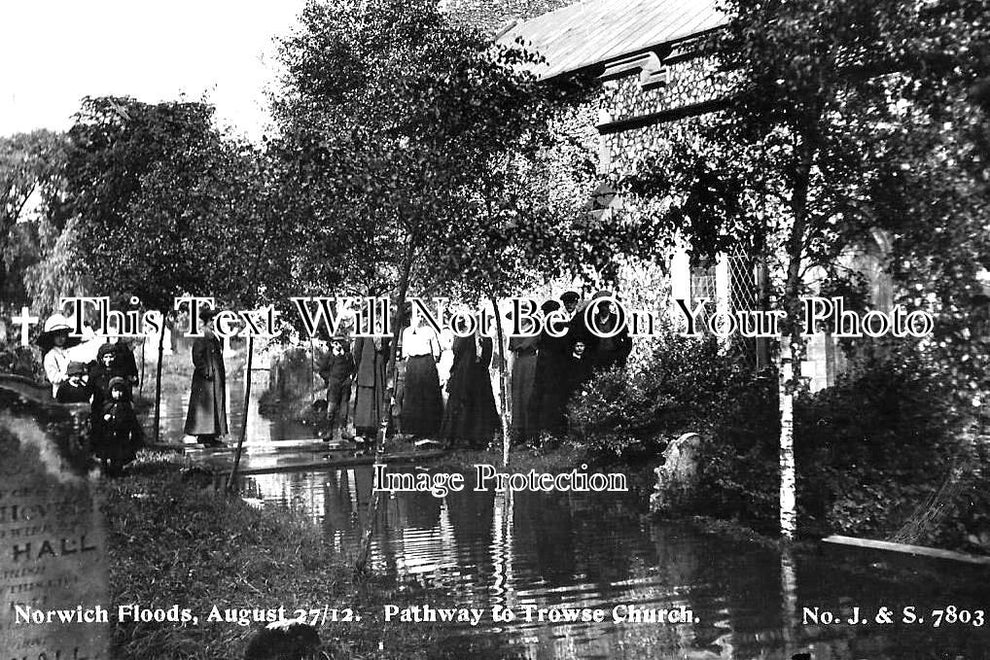 NF 1967 - Norwich Floods, Pathway To Trowse Church, Norfolk 1912 – JB ...