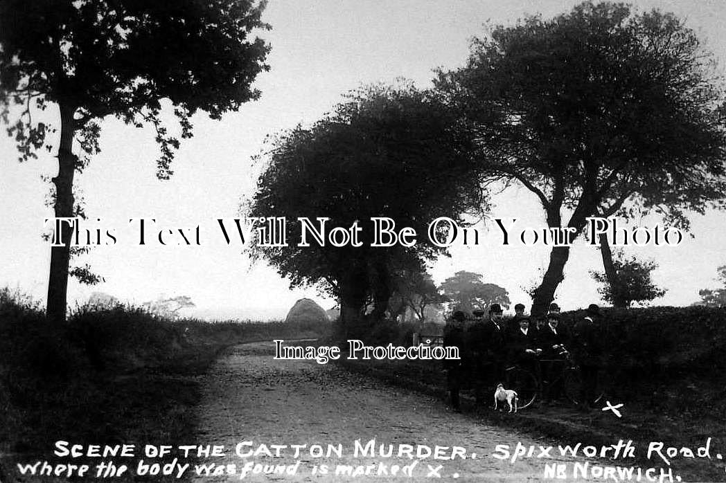 NF 33 - Scene Of The Catton Murder, Spixworth Road, Norfolk c1908 – JB ...