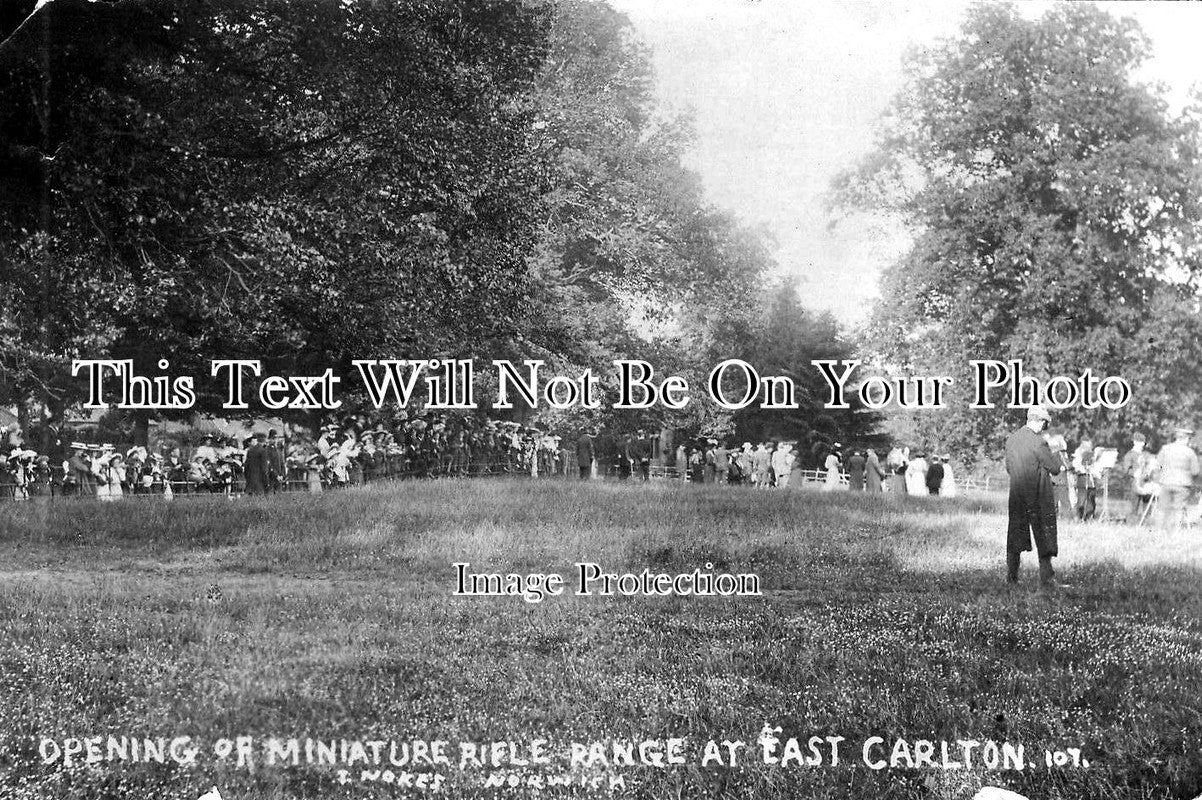 NF 357 - Opening Of Miniature Rifle Range, East Carlton, Norfolk c1906 ...