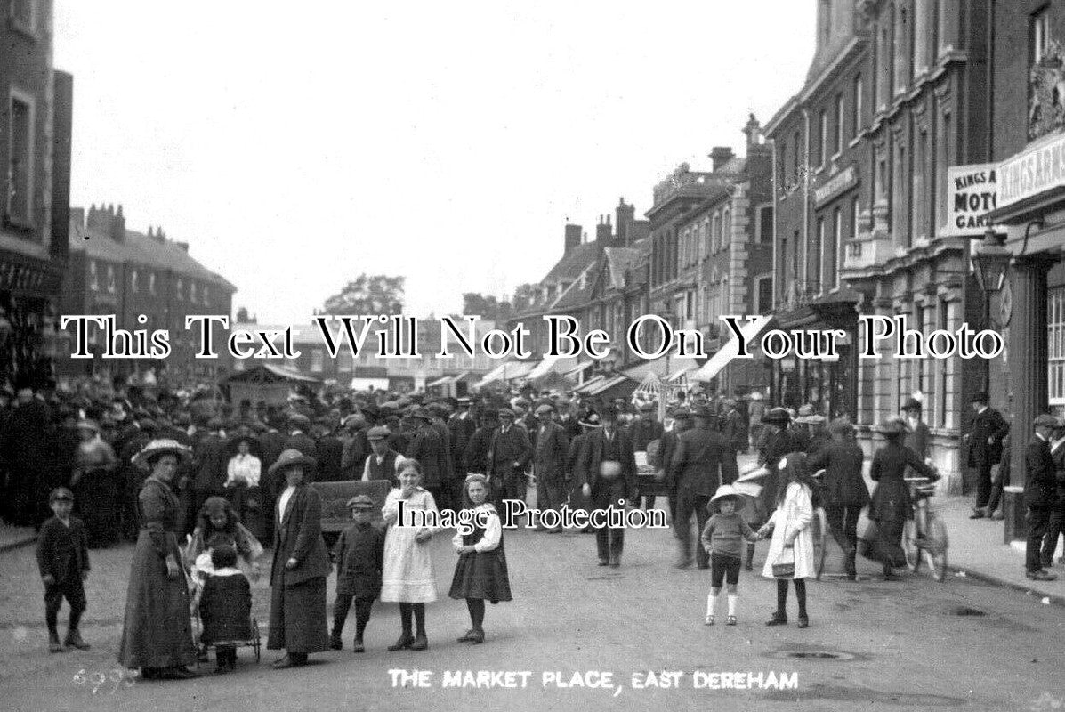 NF 4473 - The Market Place, East Dereham, Norfolk c1913 – JB Archive