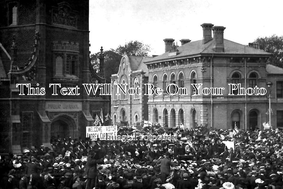 NF 4544 - Andrew Carnegie Opening Carnegie Library, Kings Lynn, Norfol ...