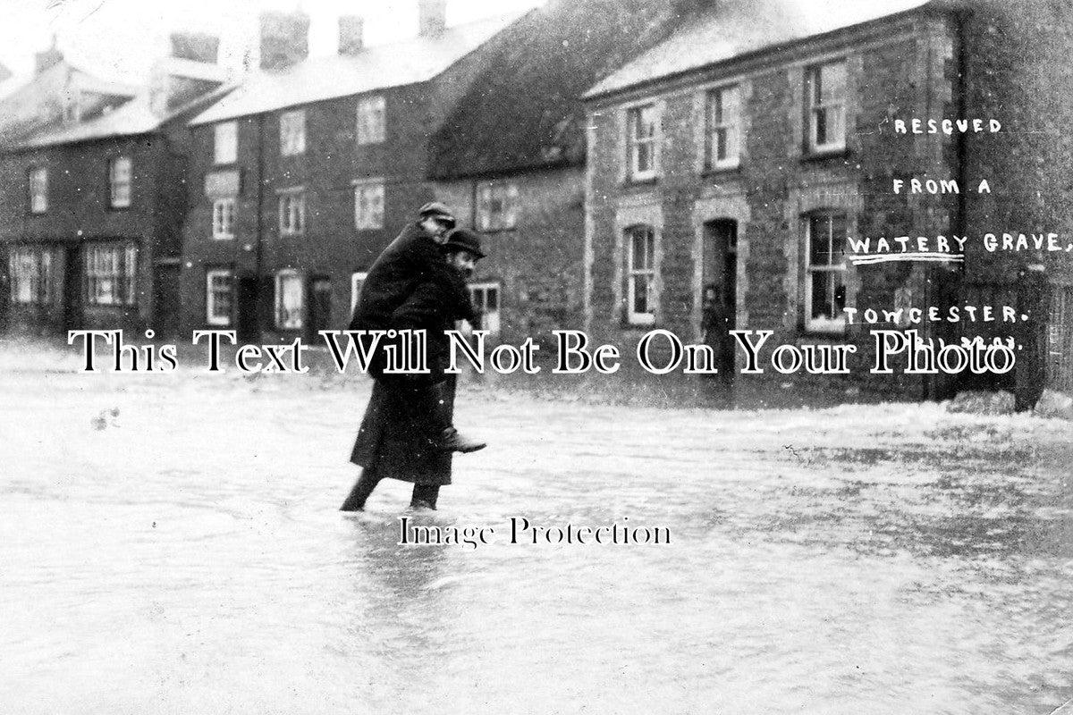 NH 124 - Towcester Floods, Northamptonshire April 1908 – JB Archive