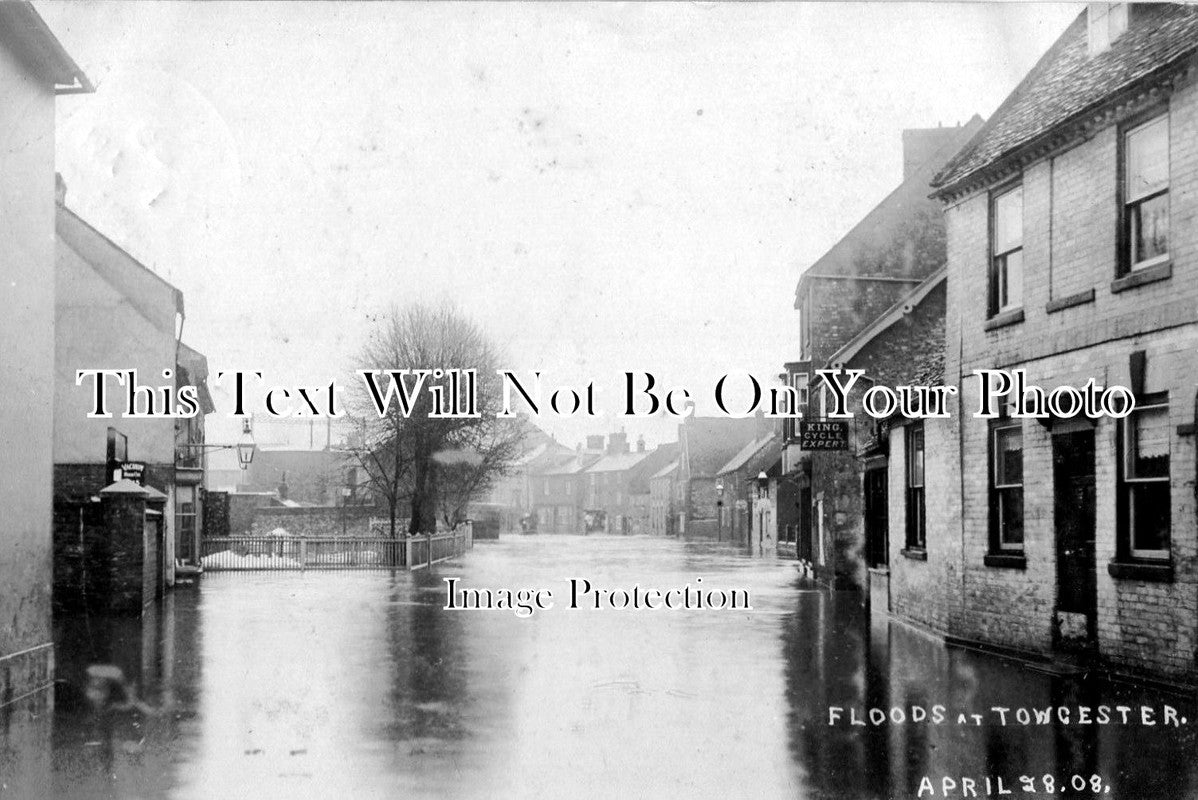 NH 162 - Floods At Towcester, Northamptonshire 1908 – JB Archive