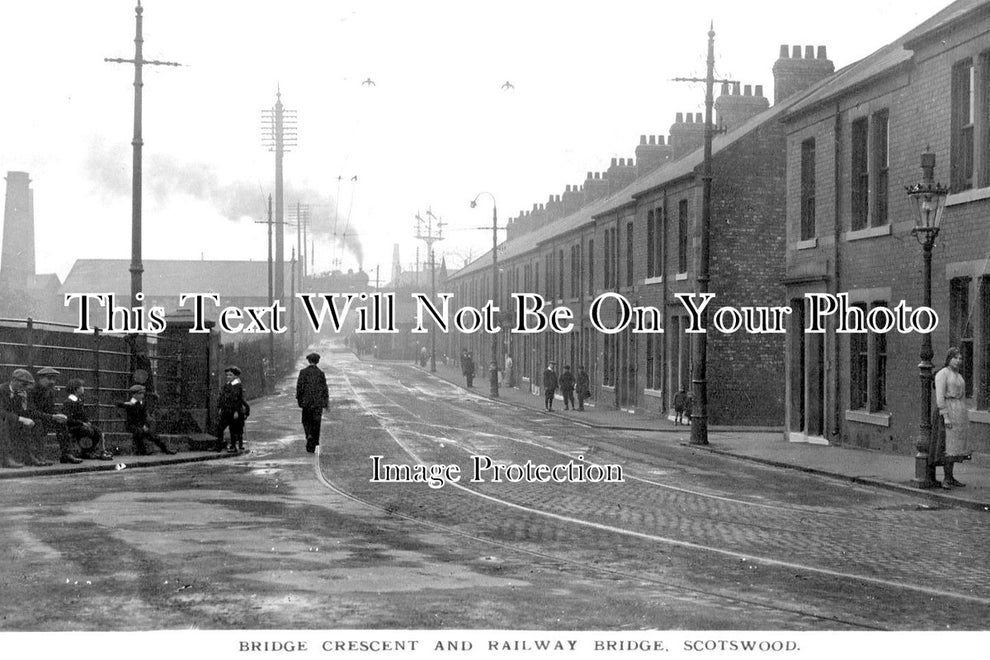 NO 1034 - Bridge Crescent & Railway Bridge, Scotswood, Newcastle Upon ...