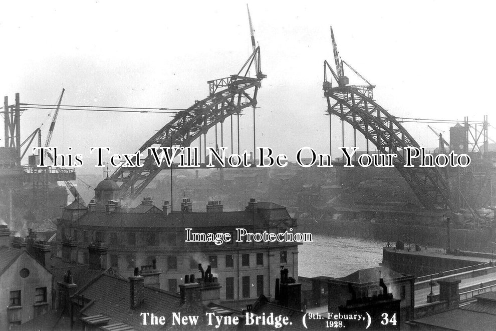 NO 1476 - Building The Tyne Bridge, Newcastle Upon Tyne 1928 – JB Archive