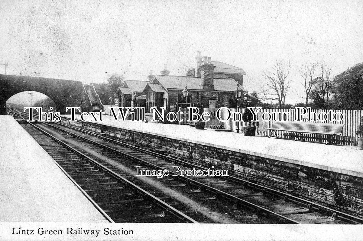 NO 169 - Lintz Green Railway Station, Newcastle, Northumberland c1905 ...